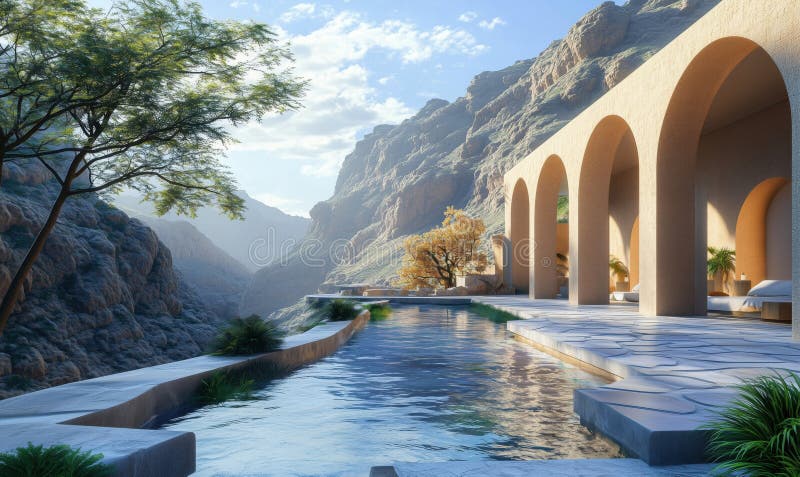 Stunning Mountain Resort with Infinity Pool and Modern Architecture in ...