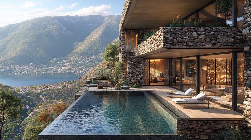 Stunning Mountainside Luxury Home with Infinity Pool Overlooking Lake ...