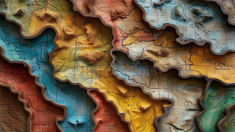 A Layered 3D Geographical Map Showing Dynamic Climate GIS Data Overlays ...