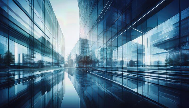 Stunning Multiple Exposure of Modern Glass Architecture a Dynamic Dance ...