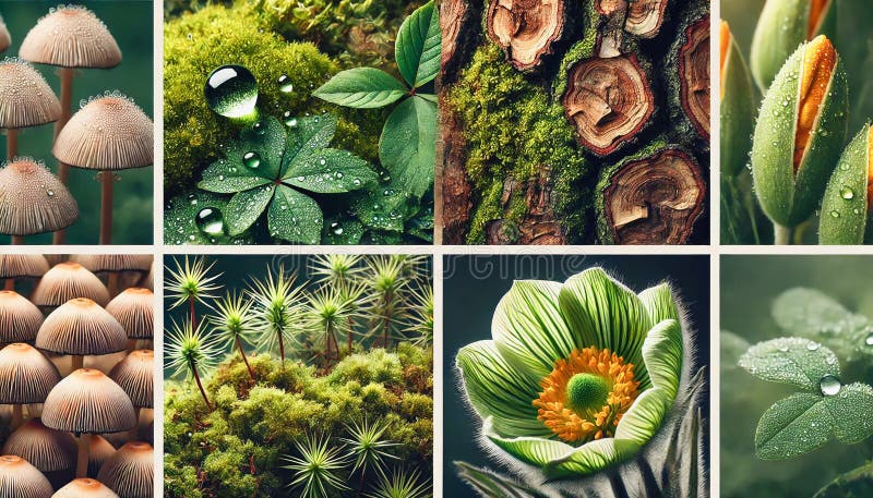 Stunning Nature Collage Showcasing Intricate Textures and Vibrant ...