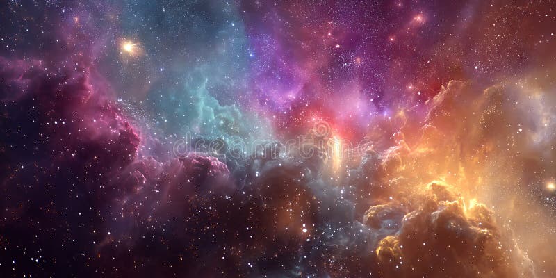 Stunning Nebula Background Cosmic Space Wallpaper Stock Illustration ...