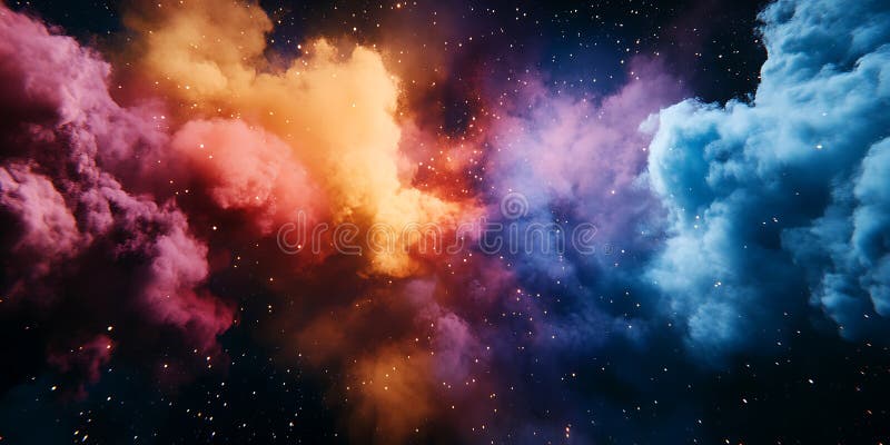 Stunning Nebula Space Background Cosmic Clouds Stars Stock Illustration ...