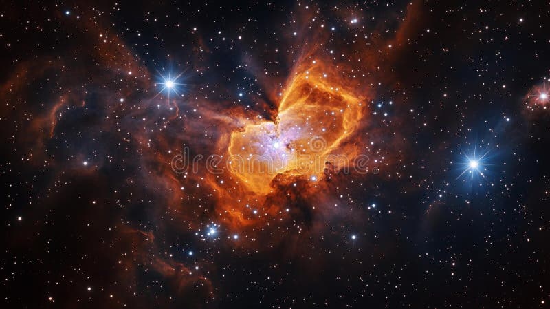 Stunning Nebula and Stars in Outer Space Cosmic Beauty Stock ...