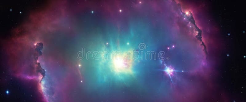 Stunning Nebula Wallpaper Cosmic Clouds Stellar Dust Stock Illustration ...
