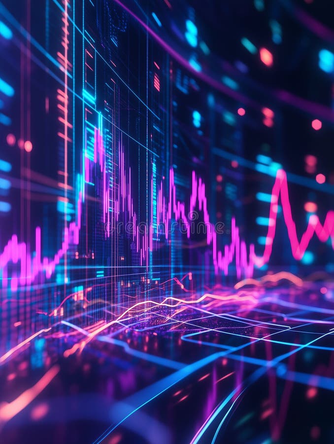 Stunning Neon Gradient Background Showcasing Vibrant Data Visualization ...