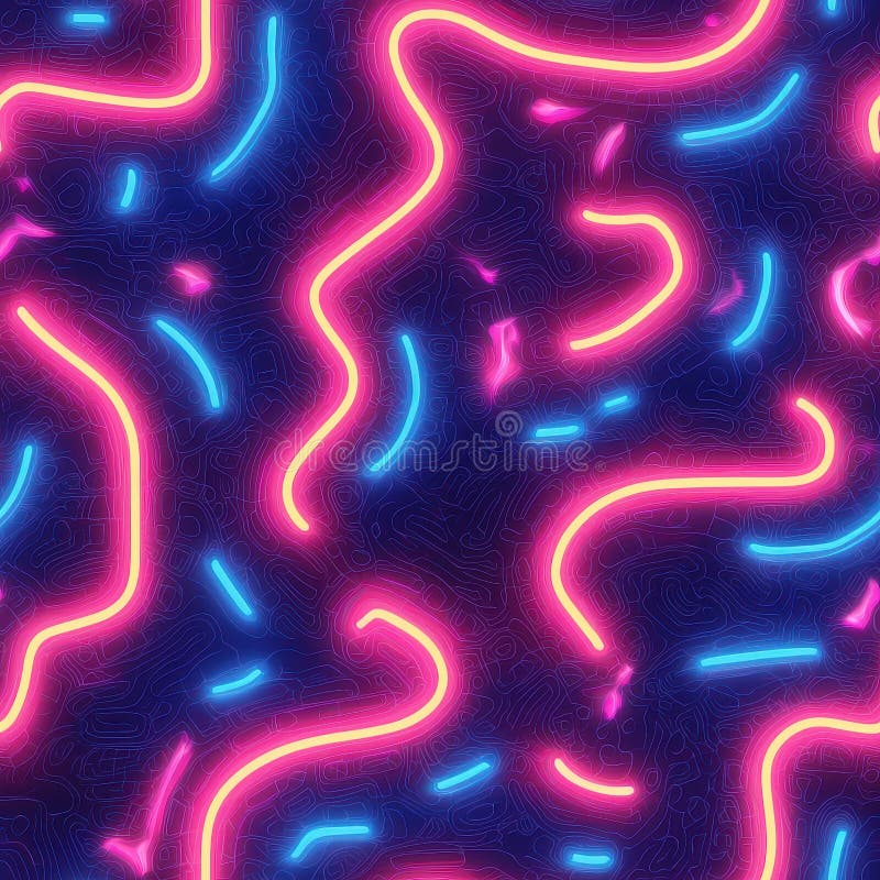 Stunning Neon Lights Illuminating Against a Dark Background Creating a ...