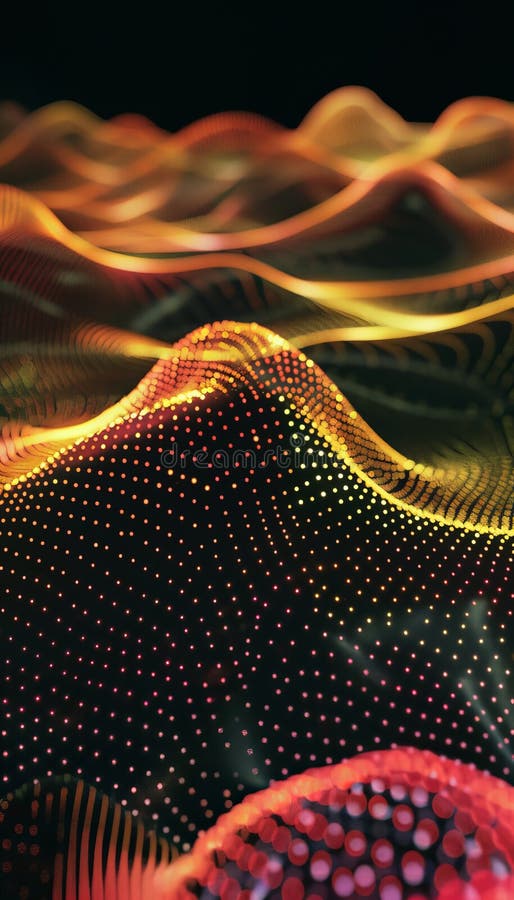 Stunning Neon Wave Pattern with Glowing Gradients and Subtle Effects on ...