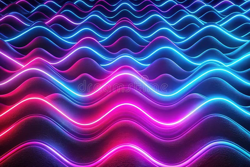 Stunning Neon Wave Pattern Wallpaper a Glowing Abstract Background for ...