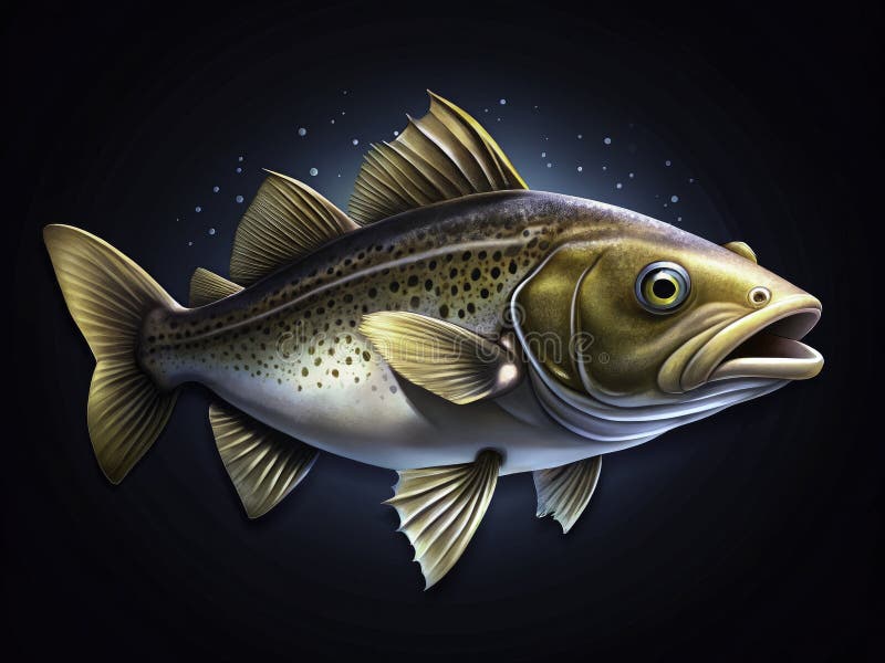 Stunning Night Atlantic Cod Illustration: Vector Art for Graphic Design ...