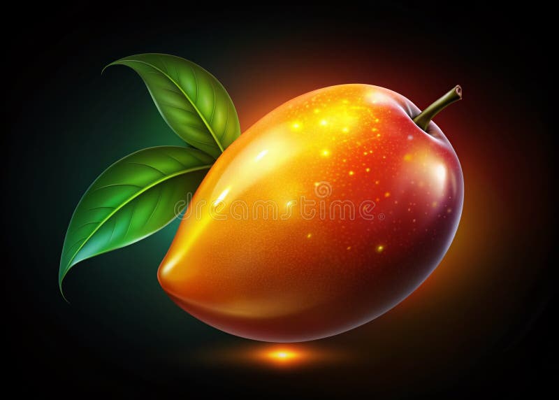 Stunning Night Photography Mango Design Vector Graphic - Elegant White ...