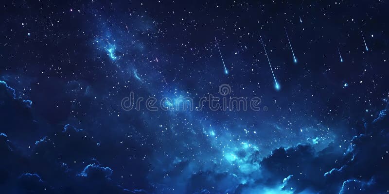 Stunning Night Sky Background: Nebula, Stars, and Cosmic Dust Stock ...