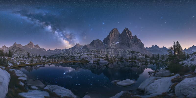 Stunning Night Sky Over Rugged Mountain Landscape with Milky Way ...