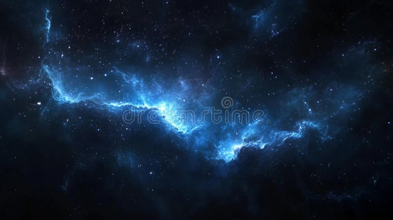 Stunning Night Sky with Starry Cosmos and Nebulae, Featuring Deep Black ...