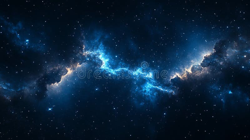 Stunning Night Sky with Starry Cosmos and Nebulae, Featuring Deep Black ...