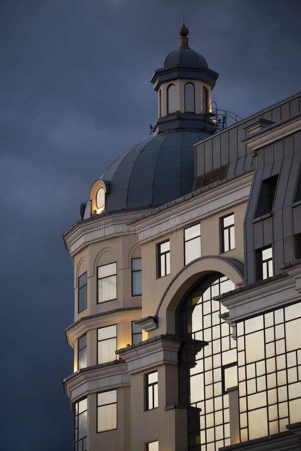 Stunning Nighttime Perspective of a Grand Classical Architectural ...