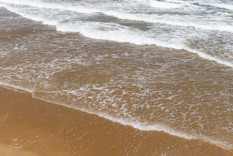 Stunning Ocean Sand Beach with Calm Waves Stock Image - Image of ...