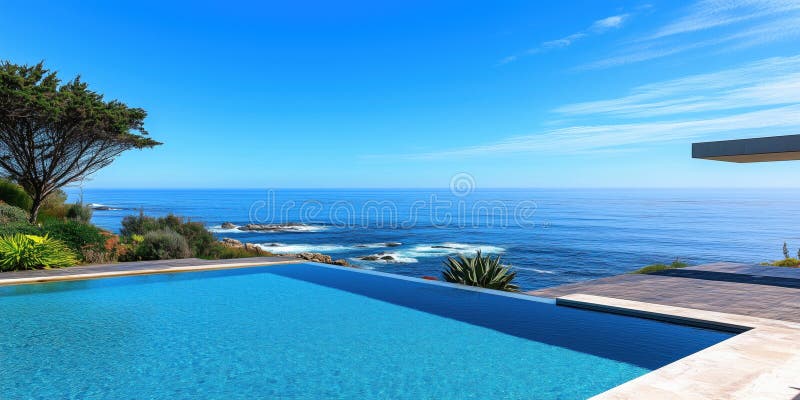 Stunning Ocean View from Luxury Infinity Pool Overlooking Coastline ...