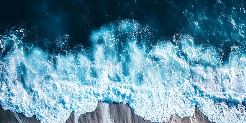 Stunning Ocean Wave Image Blue Water Crashing Surf Stock Illustration ...