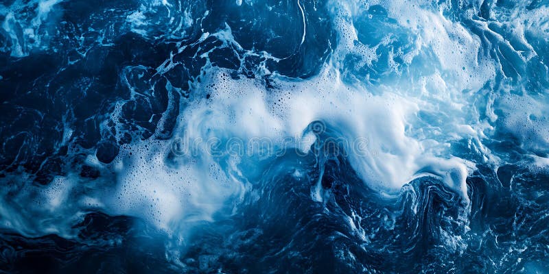 Stunning Ocean Waves Blue Water Texture Background Stock Illustration ...