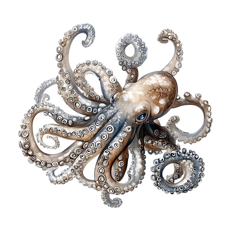 Stunning Octopus Illustration HighResolution Image on Transparent ...