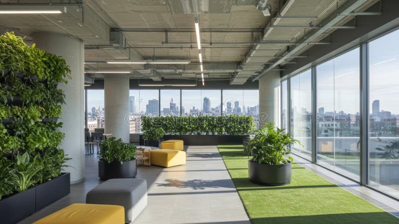 Modern AI-Generated Office Design Stock Illustration - Illustration of ...