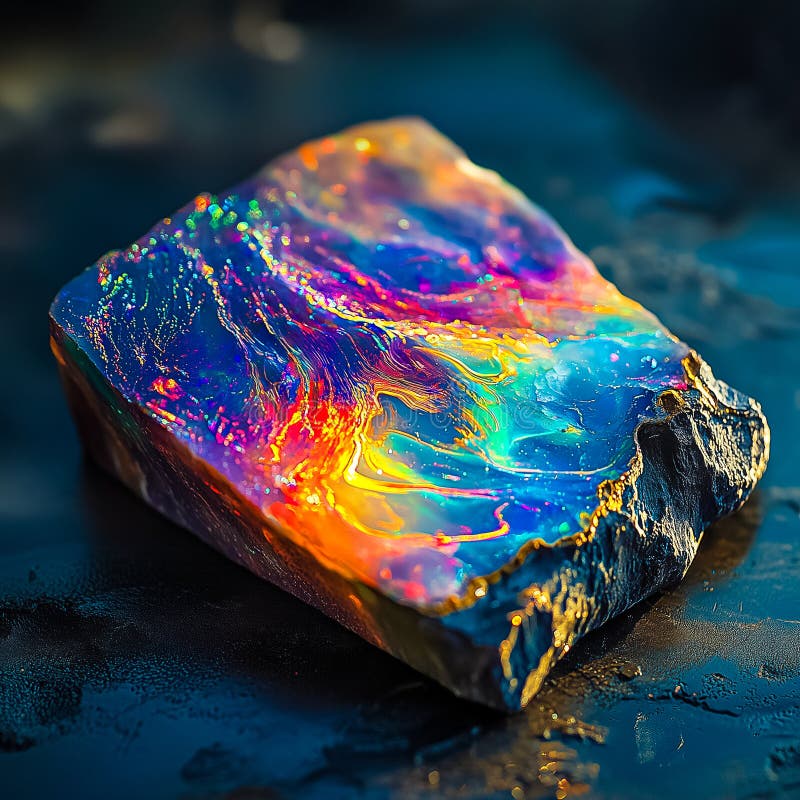 This Stunning Opal Stone Features Swirling Colors that Brilliantly ...