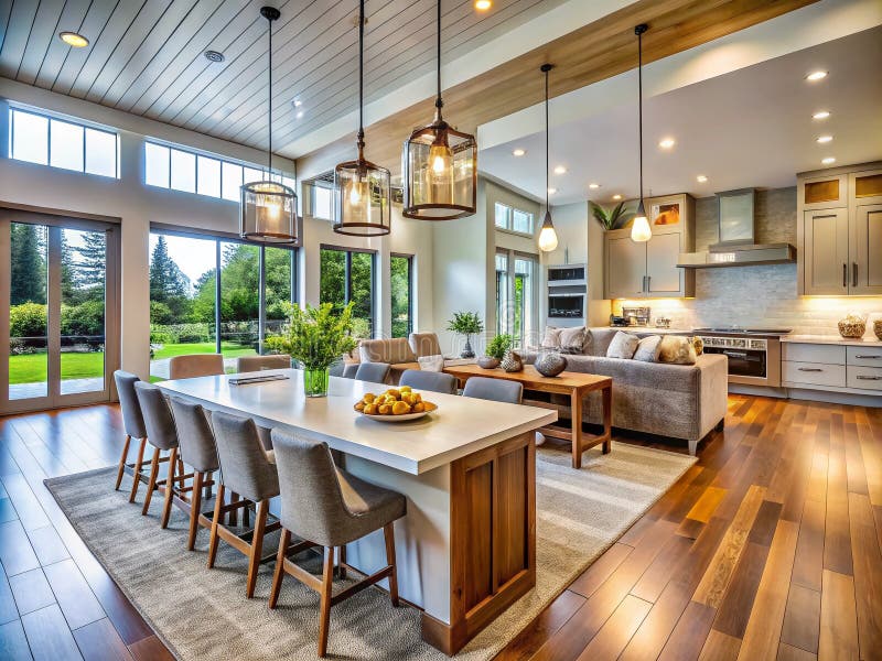 Stunning OpenConcept Design a Luxurious Kitchen Living and Dining Room ...