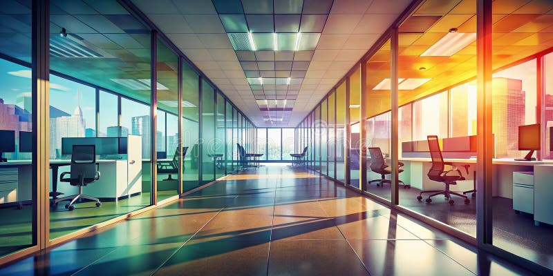 Stunning OpenPlan Office Design with Panoramic Views and Modern Glass ...