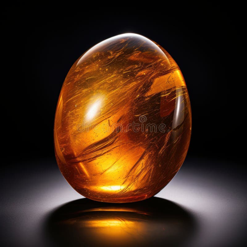 Stunning Orange Amber with Thin Stripes and Beautiful Patterns on a ...