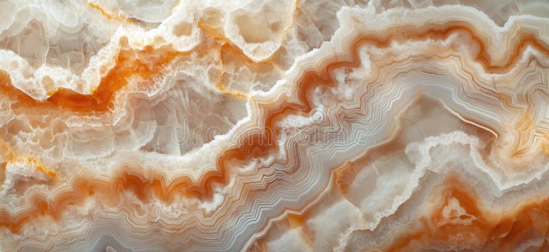 Stunning Orange and White Agate Stone with Intricate Patterns and ...