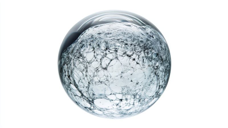 A Captivating Glass Orb Filled with Delicate Bubbles. this Image ...