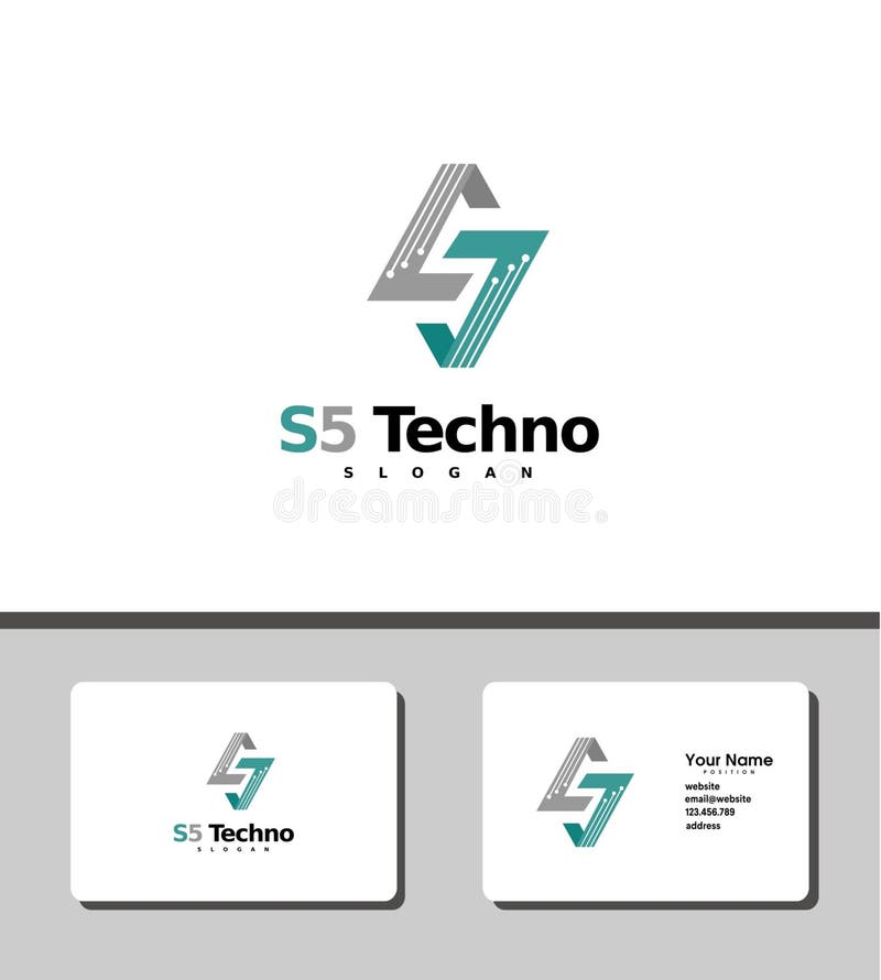 Stunning S5 techno logo stock vector. Illustration of branding - 280148186