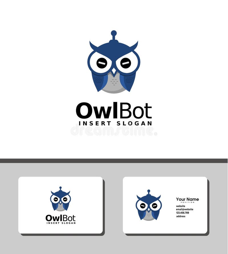 Stunning owl bot logo stock vector. Illustration of symbol - 279540500