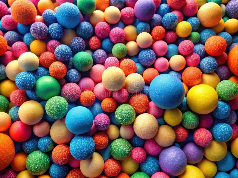 Stunning Panoramic Background of Multicolored Foam Balls Vibrant ...
