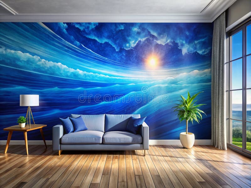 Stunning Panoramic Blue Gradient Wallpaper a Navy Texture Design for ...