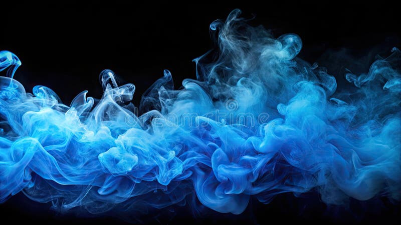 Stunning Panoramic Blue Smoke Design a HighQuality Deeply Detailed ...