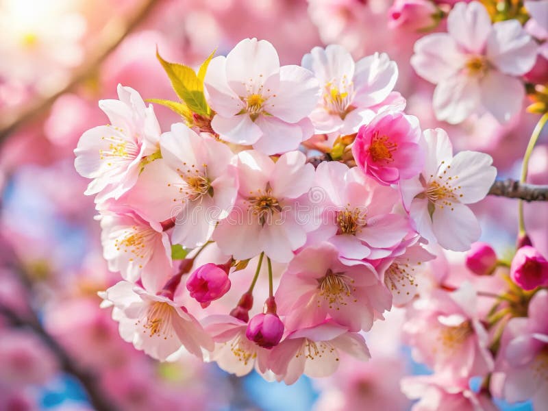 Stunning Panoramic Cherry Blossom Artwork a Breathtaking Display of ...