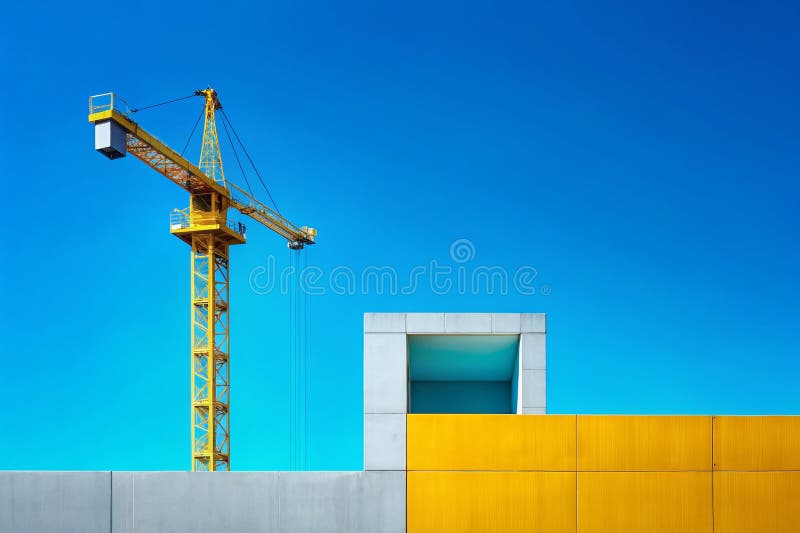 Stunning Panoramic Construction Site Mockup a Minimalist Perspective of ...