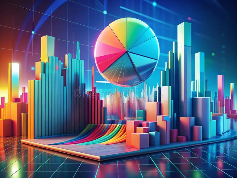 Stunning Panoramic Data Visualization Chart Background Vibrant Colors and Engaging ...