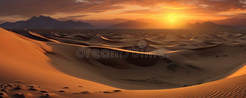Stunning Panoramic Shot of a Dramatic Desert Landscape, with Towering ...