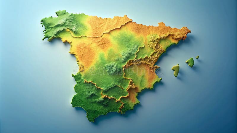 Panoramic Silhouette Map of Spain a Striking Visual Representation of ...