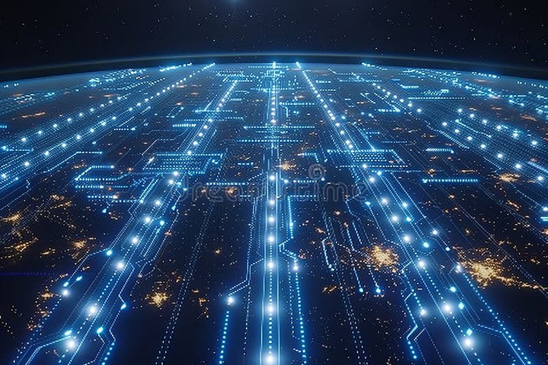 Stunning Panoramic View of Earth Surrounded by Stars and Galaxies in ...