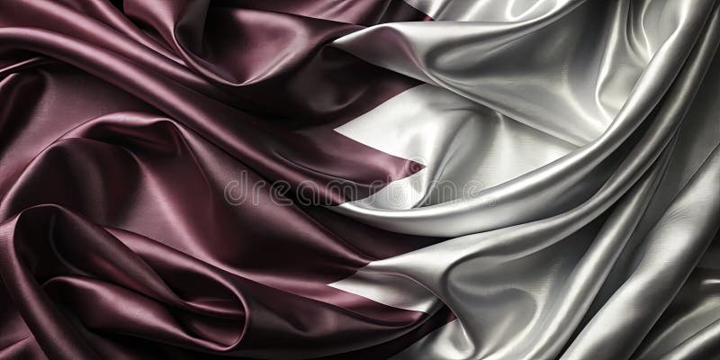 A Stunning Panoramic View of Flowing White and Maroon Silk Featuring ...