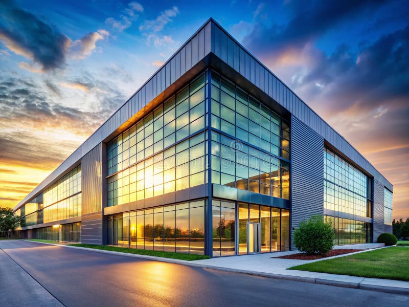Stunning Panoramic View of a Modern Industrial Factory a Look Inside a ...