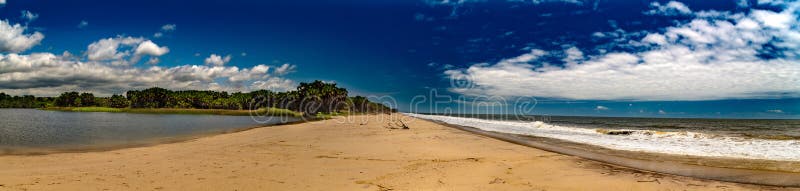 Panorama of Tembo Beach, Angola Stock Photo - Image of nautical ...