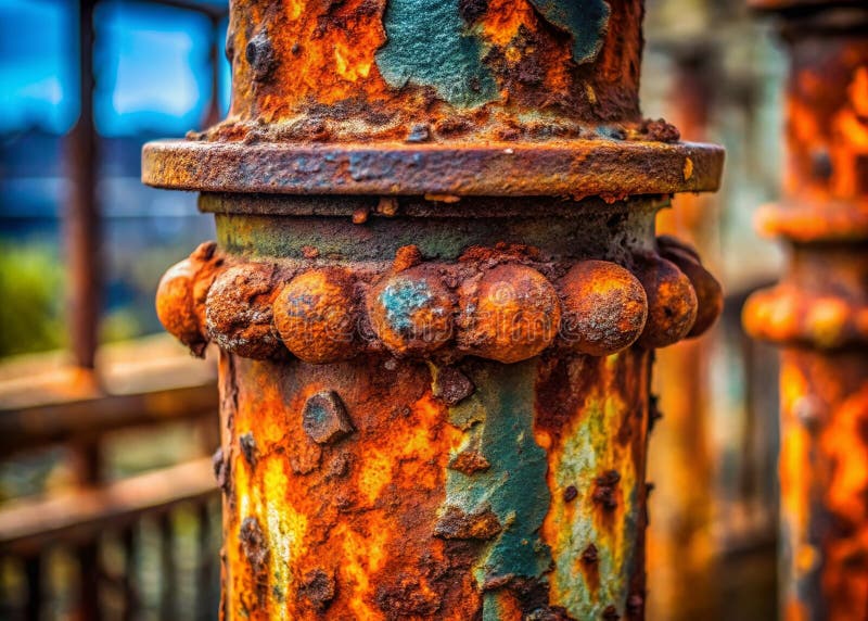 Stunning Panoramic View of Severe Rust Corrosion on a Forged Iron ...