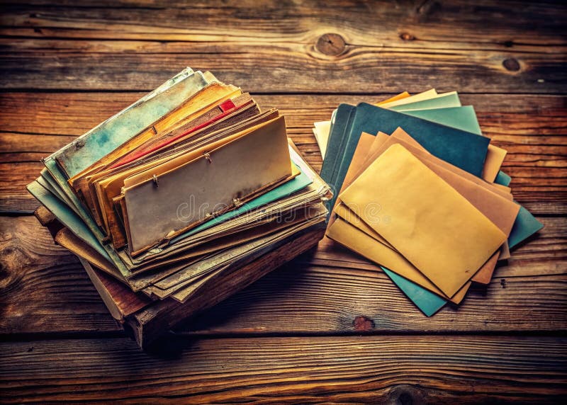 A Stunning Panoramic View of Vintage Index Cards Explore Antique Paper ...