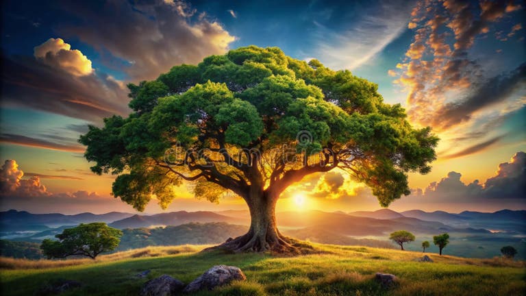 A Stunning Panoramic World Map Tree Infographic a Unique Visual ...