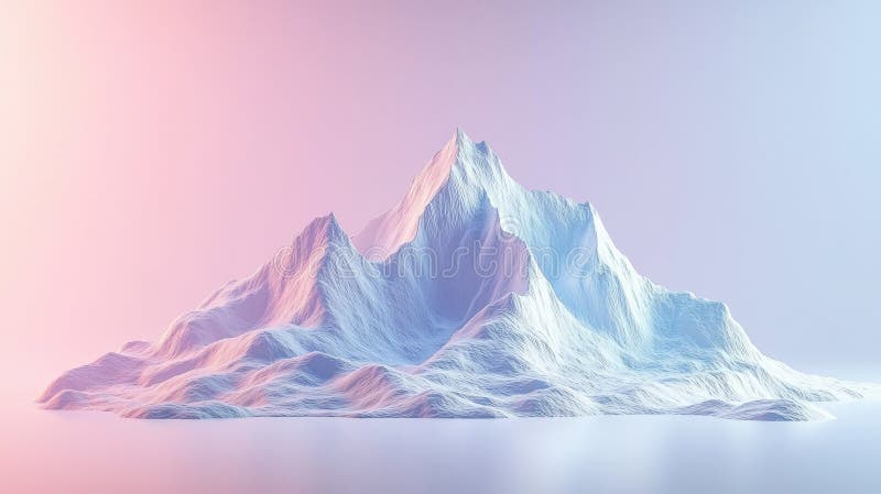 A Stunning, Pastel-colored Mountain Peak Surrounded by Soft Alpine ...